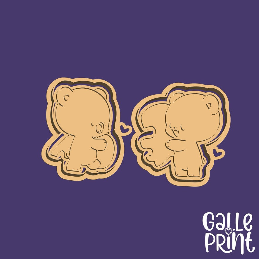 SET DE CORTADORES Y MARCADORES - OSITOS CORAZON ARMABLE – Galleprint