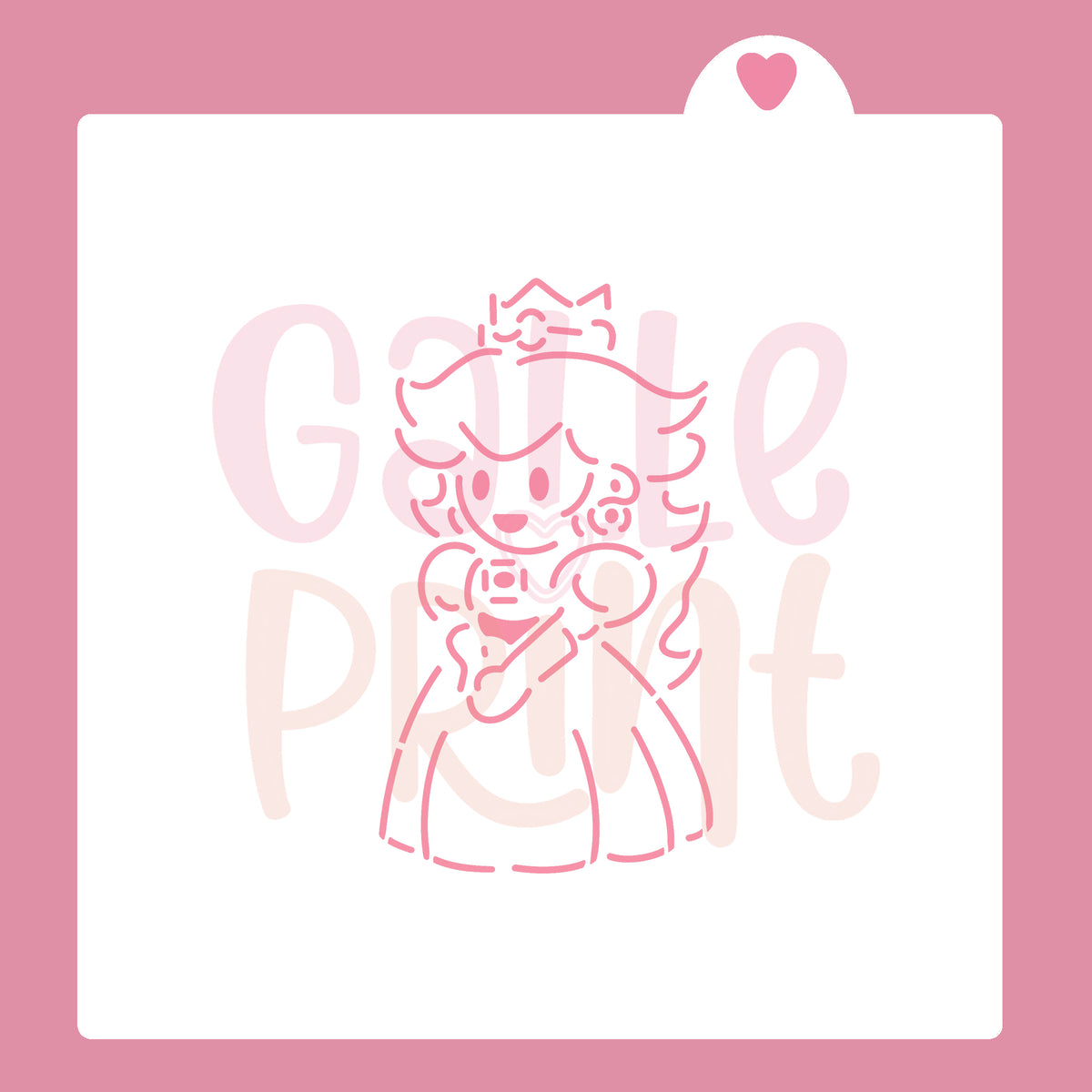 STENCIL - PRINCESA PEACH (MARIO BROS) – Galleprint